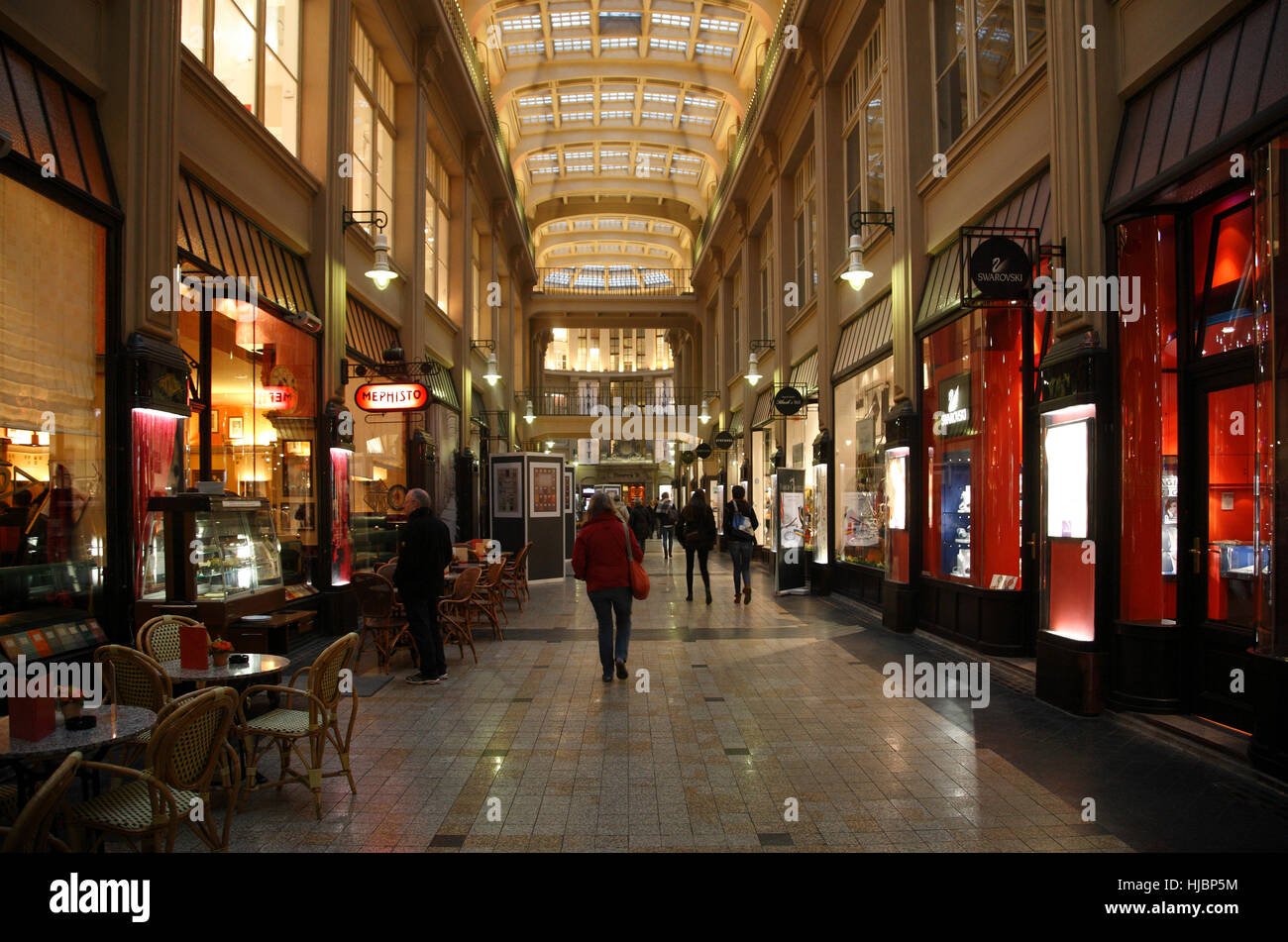 Shopping mall Mädlerpassage, Leipzig, Saxony, Germany, Europe Stock ...