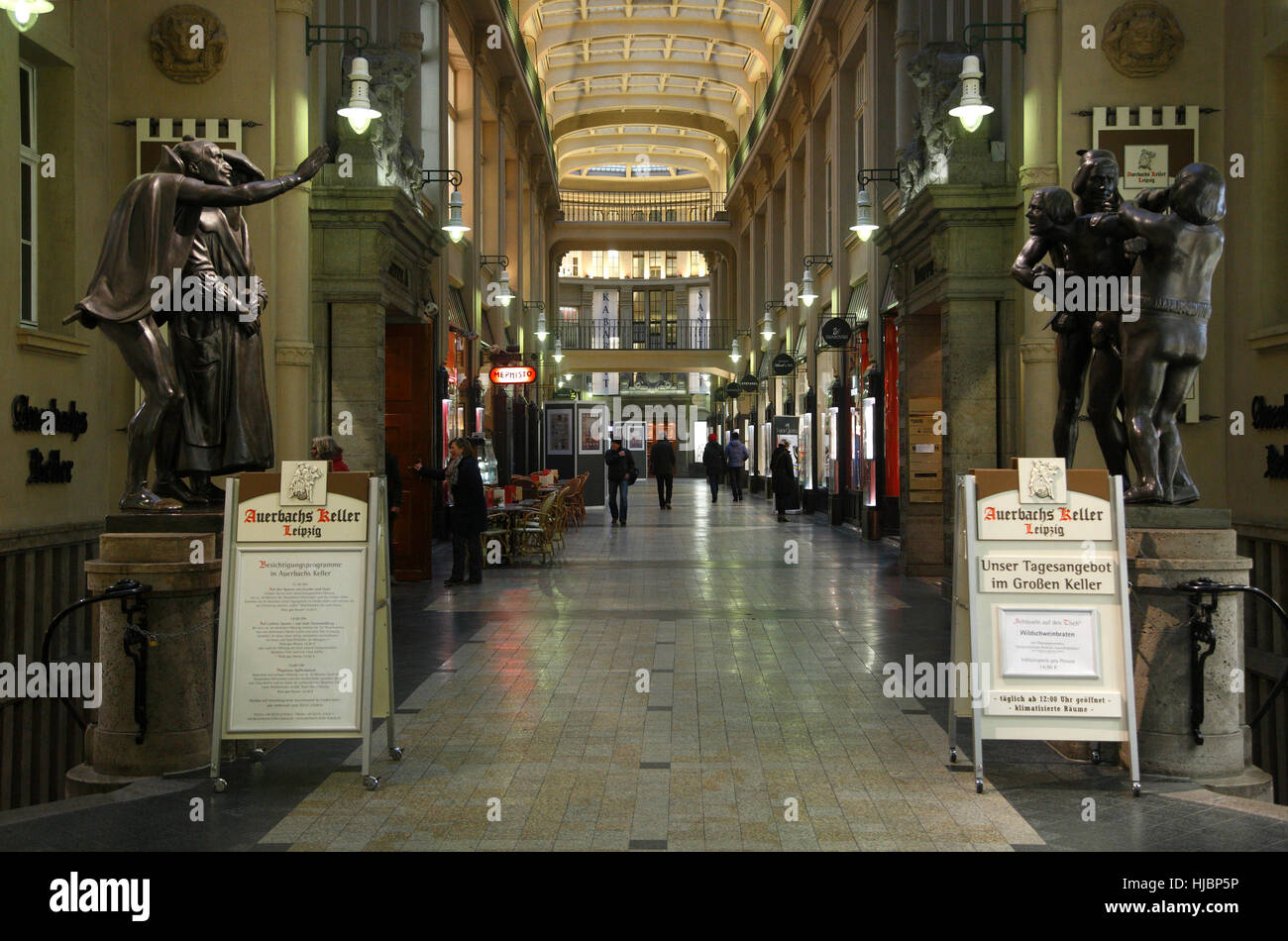 Shopping mall Mädlerpassage, Leipzig, Saxony, Germany, Europe Stock ...