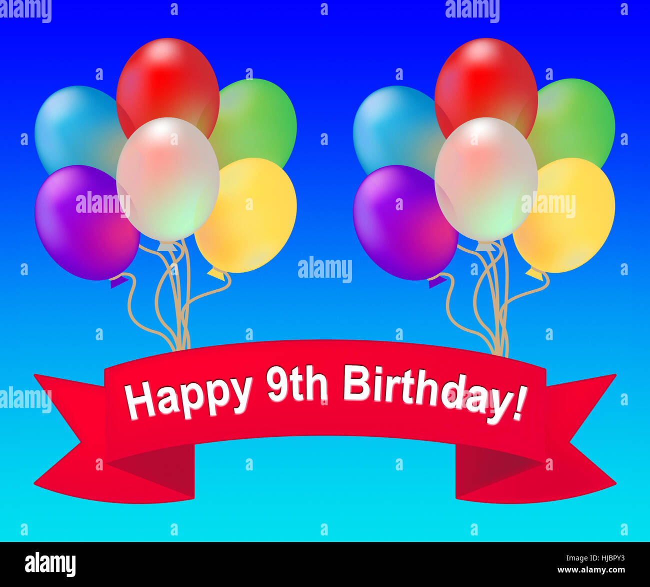 Happy 9th birthday hi-res stock photography and images - Alamy