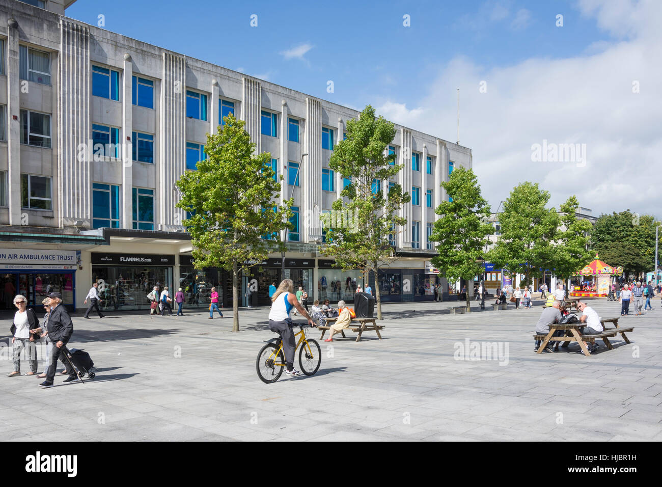 Pedestrianised Armada Way, Plymouth, Devon, England, United Kingdom ...