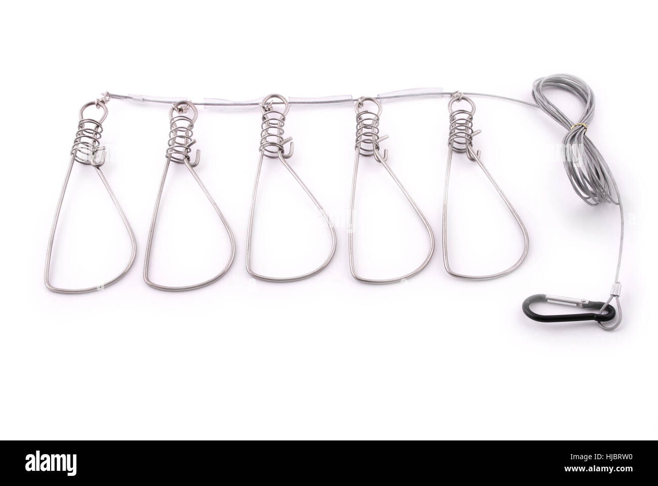 Steel fish stringer isolated on white background Stock Photo - Alamy