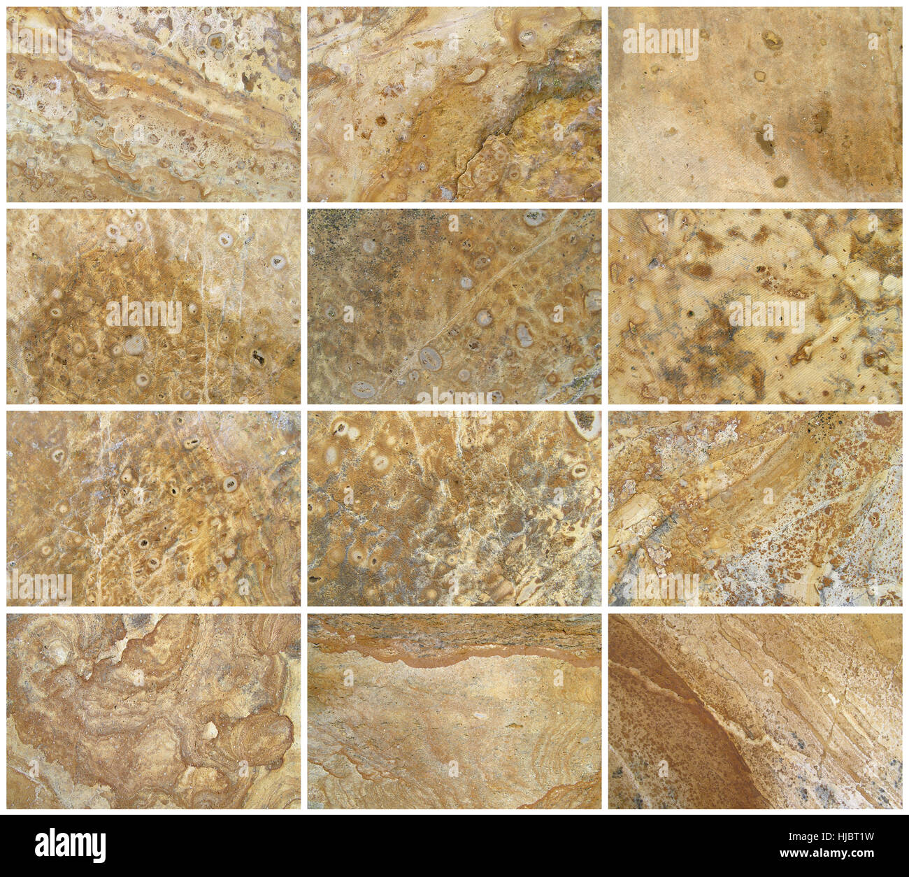 Twelve Natural Limestone Background or textures. The real color ...