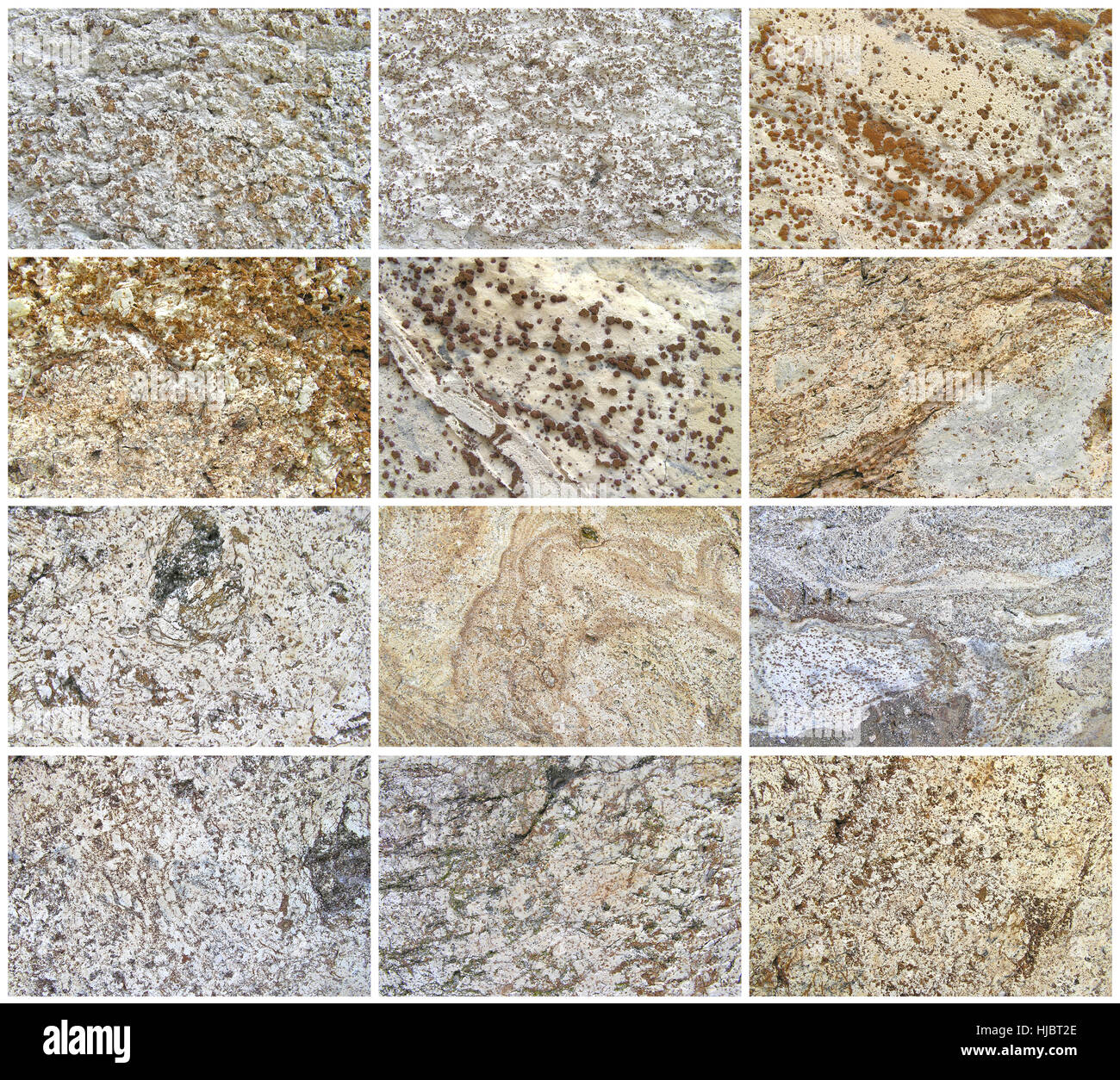 Twelve Natural Limestone Background or textures. The real color ...