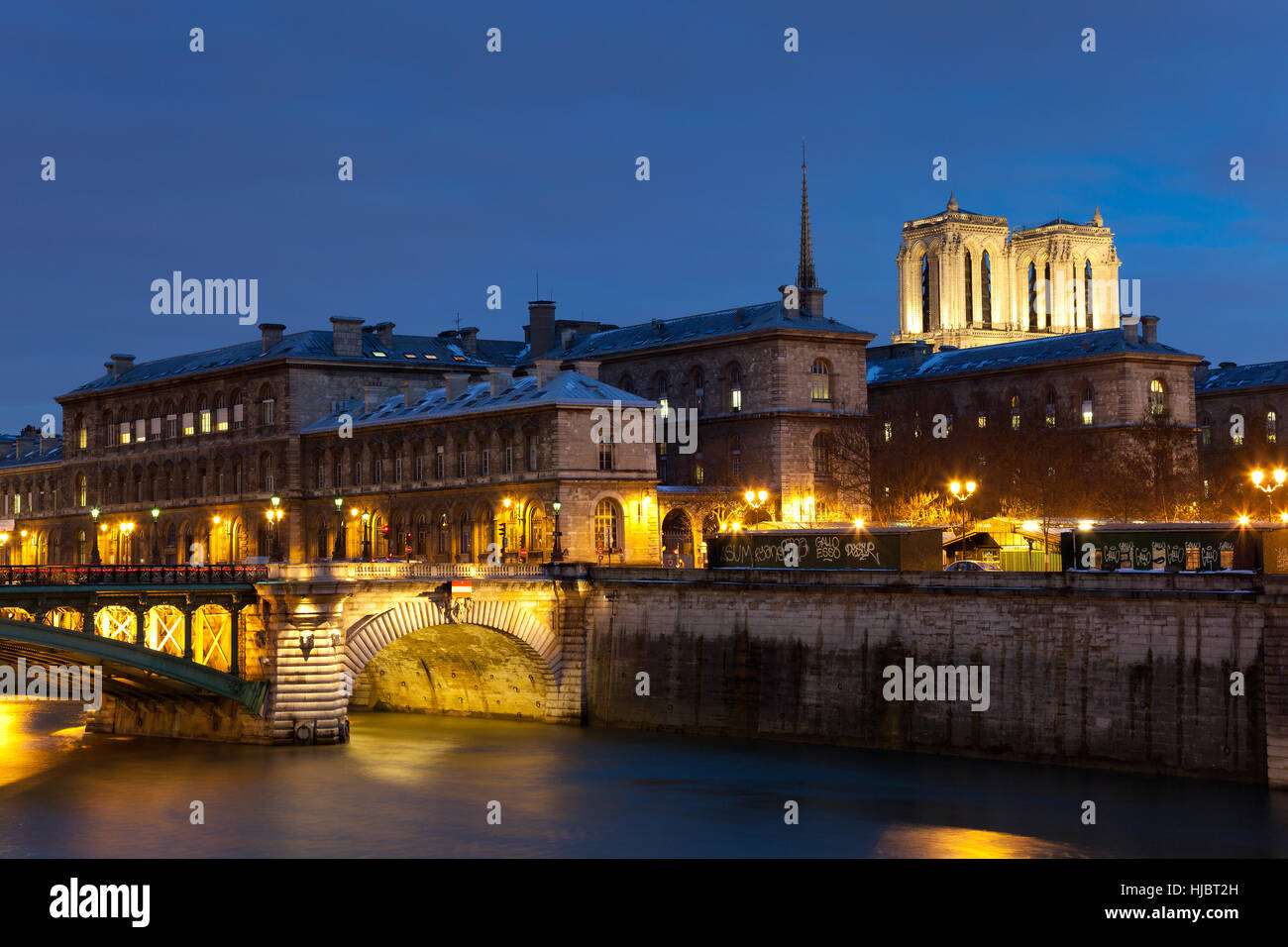 city, town, bridge, night, nighttime, lights, sunset, tourism, paris ...