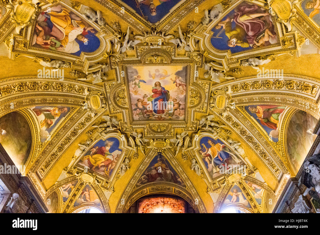 painted ceilings in the Vatican museum, Rome Stock Photo - Alamy