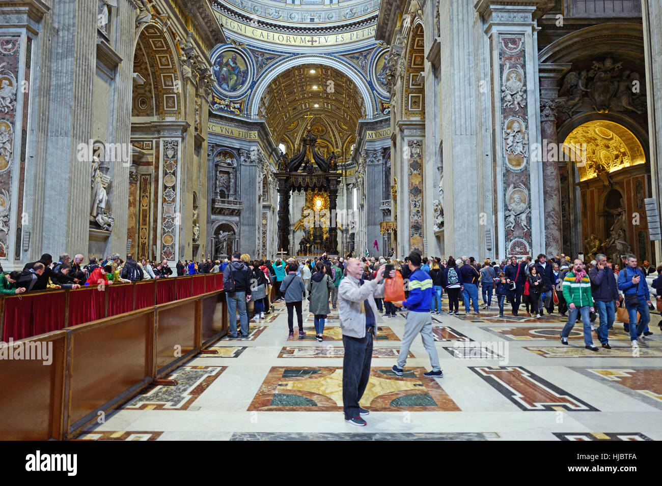 Inside the Vatican Church, St Peter's basilica Stock Photo - Alamy