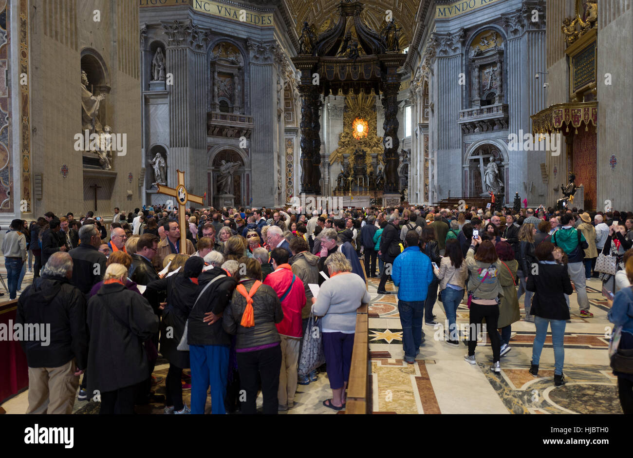 Inside the Vatican Church, St Peter's basilica Stock Photo - Alamy