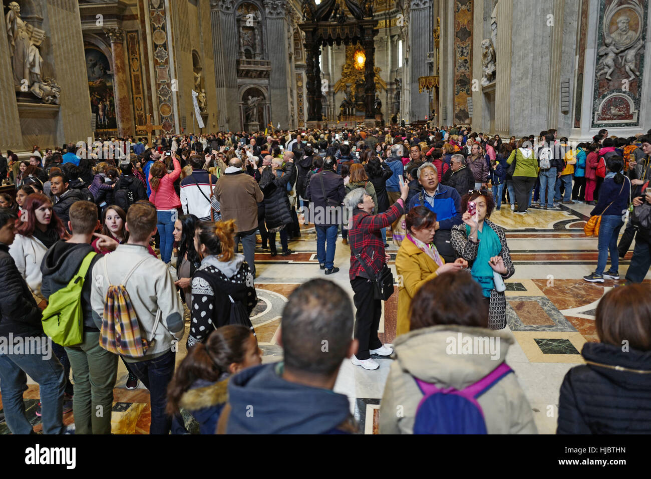 Inside the Vatican Church, St Peter's basilica Stock Photo - Alamy