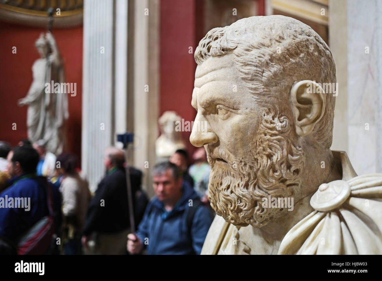 The round room in the Pio-Clementine Museum at the vatican. Gaius ...