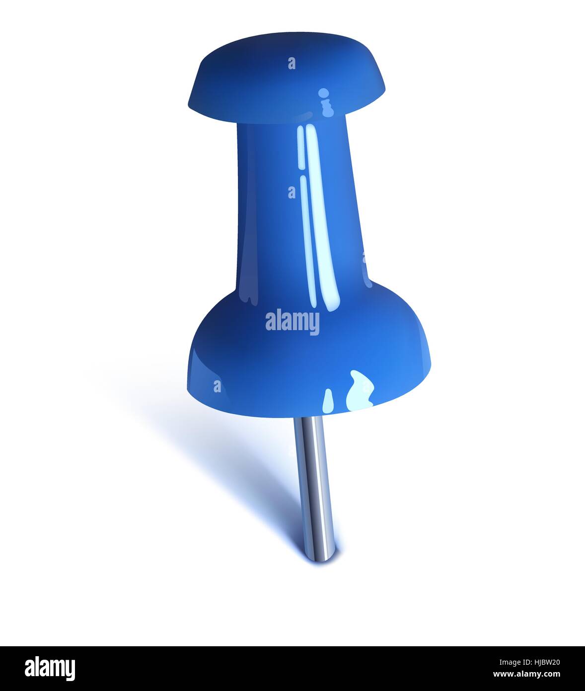 Blue Shiny Drawing Pin Stock Vector Image & Art - Alamy