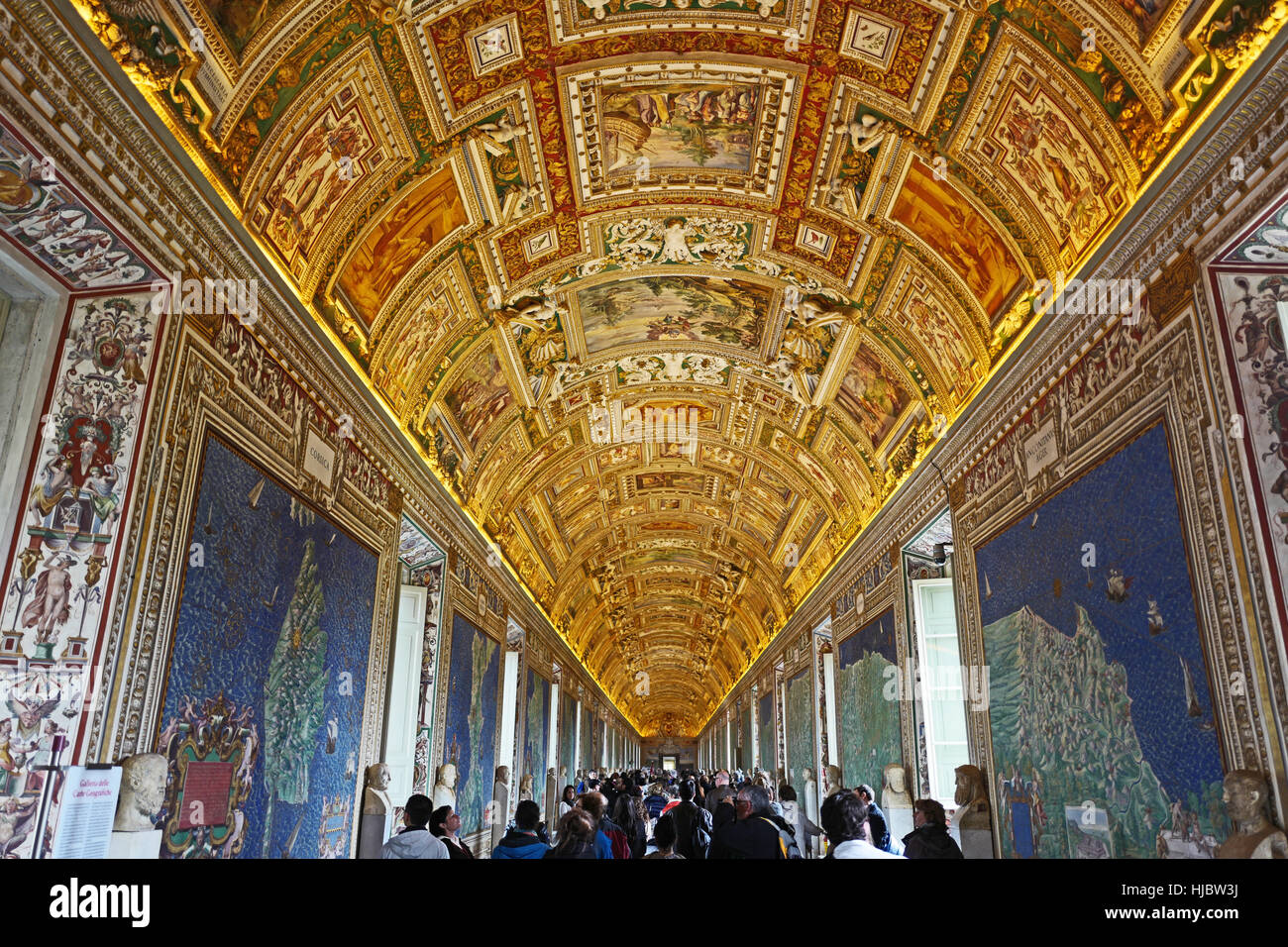 Gallery of maps at the vatican museum, Italy Stock Photo - Alamy