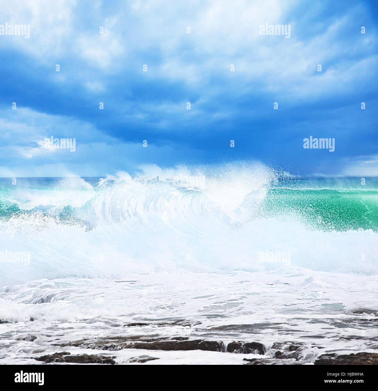 waves, storm, clouds, salt water, sea, ocean, water, gale, wind, blue ...