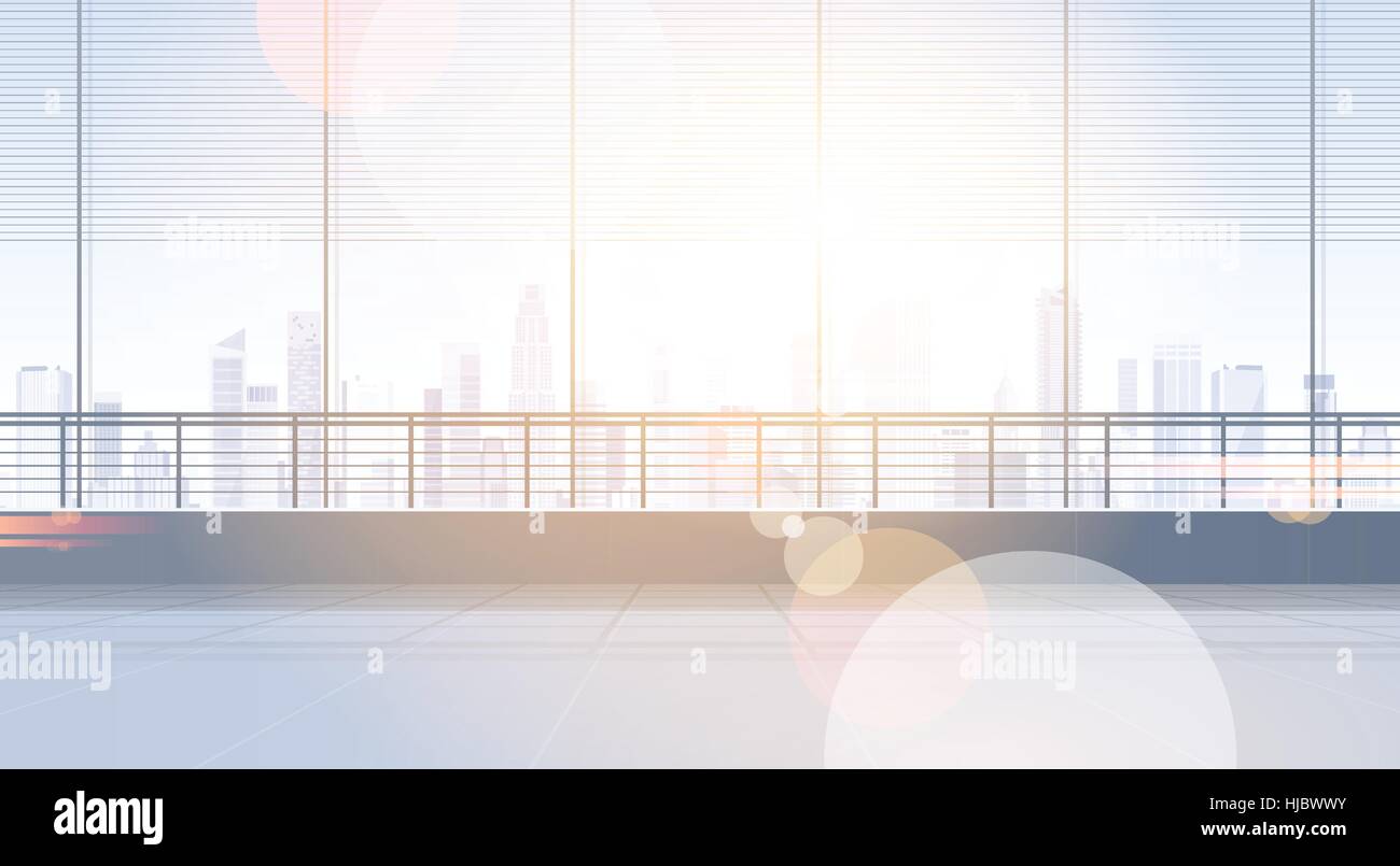 Empty Office Room Studio Building Real Estate Interior Window With ...