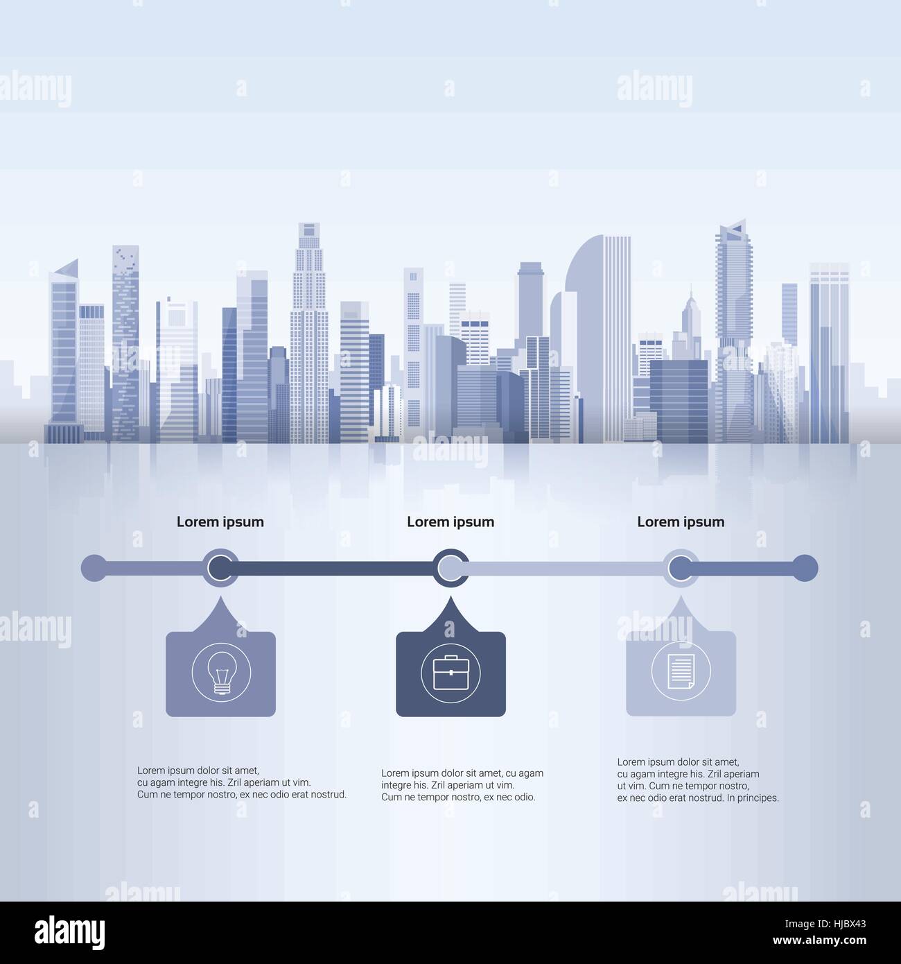 City Skyscraper View Cityscape Background Skyline Silhouette with Copy ...