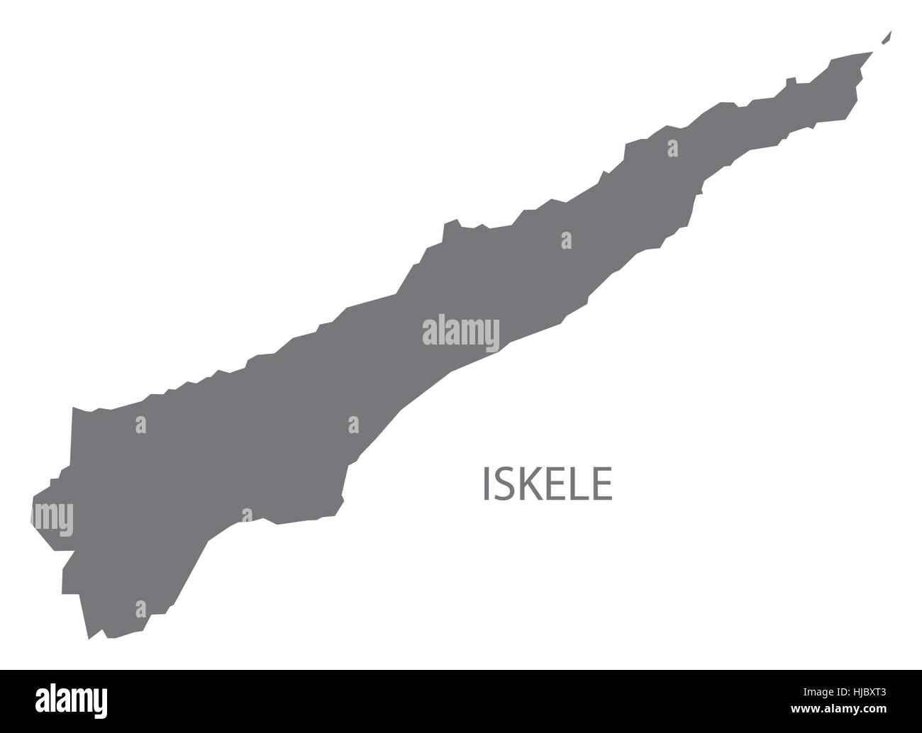 Iskele Northern Cyprus Map in grey Stock Vector Image & Art - Alamy