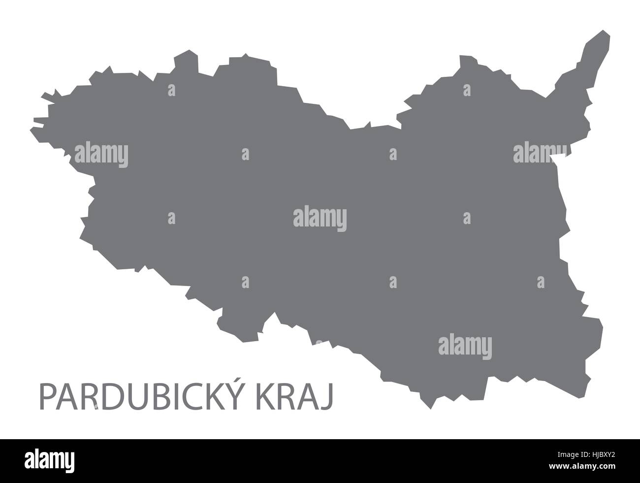 Vector map of pardubicky hi-res stock photography and images - Alamy