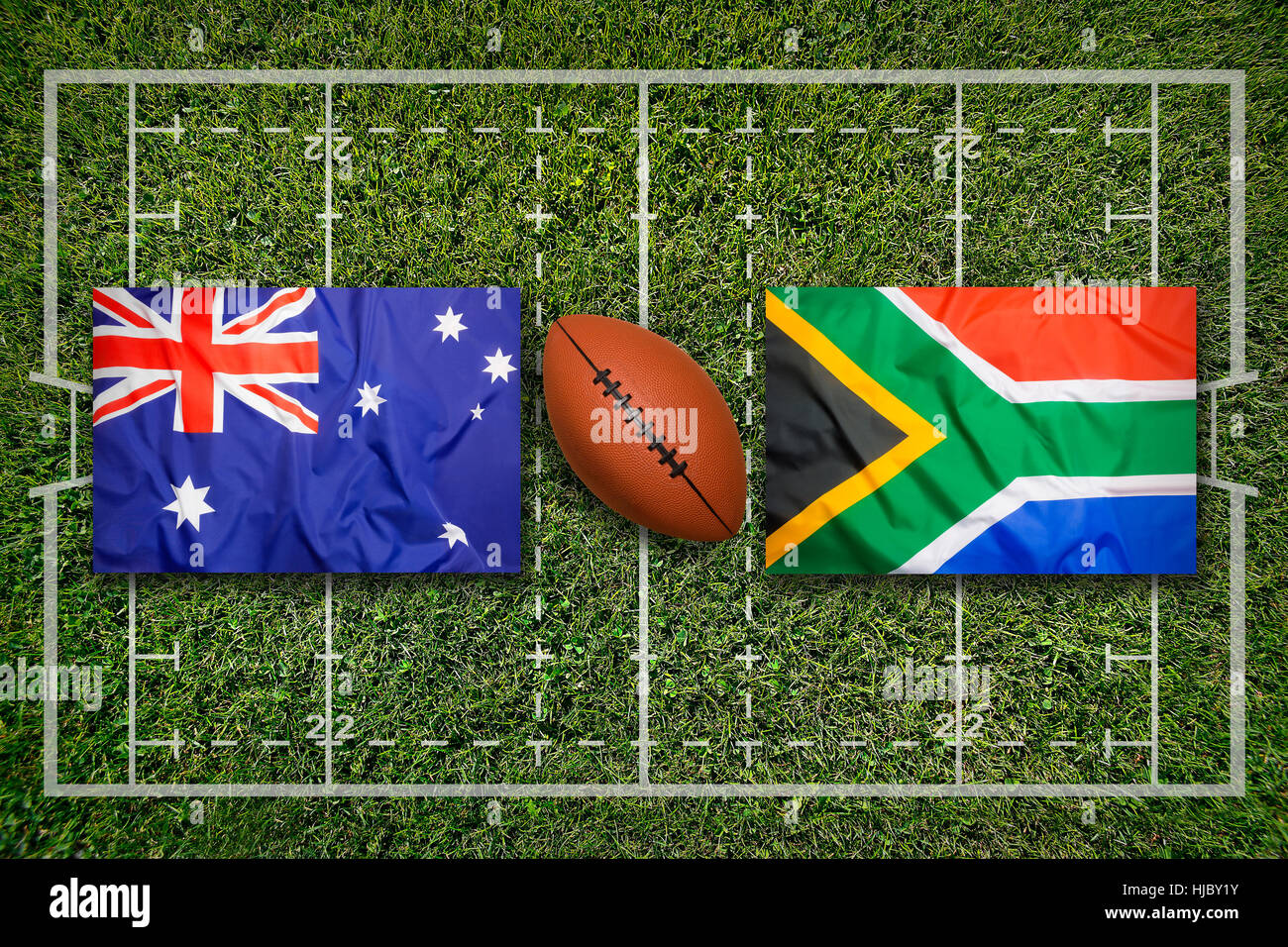 South africa flag on rugby hi-res stock photography and images - Alamy