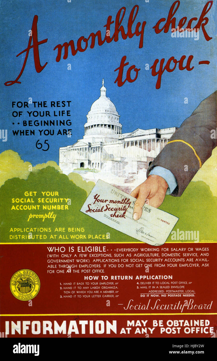 Social Security Poster High Resolution Stock Photography and Images - Alamy