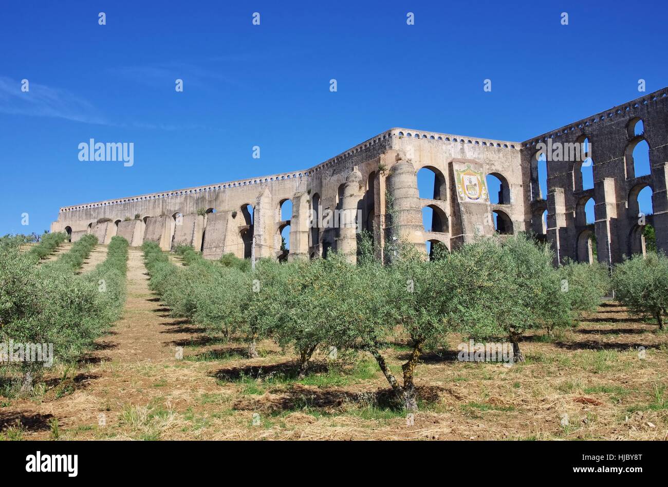 city, town, bridge, portugal, aqueduct, conduit, blue, city, town, tree ...