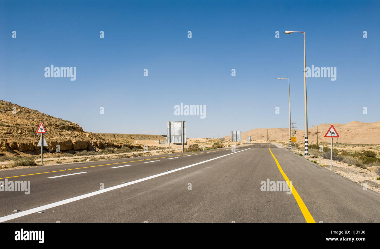 Israel road sign beware camel hi-res stock photography and images - Alamy