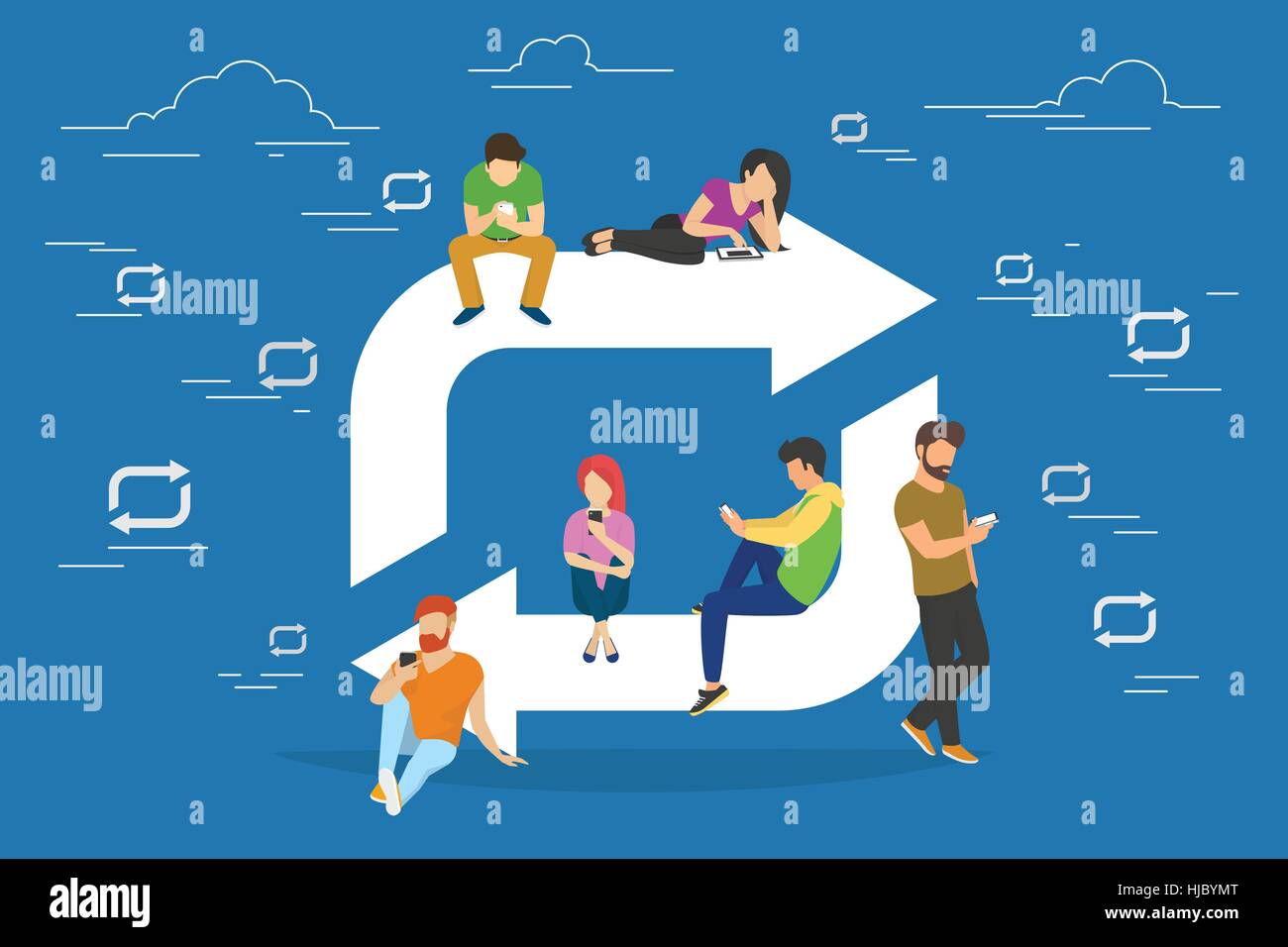 Repost symbol concept illustration Stock Vector Image & Art - Alamy