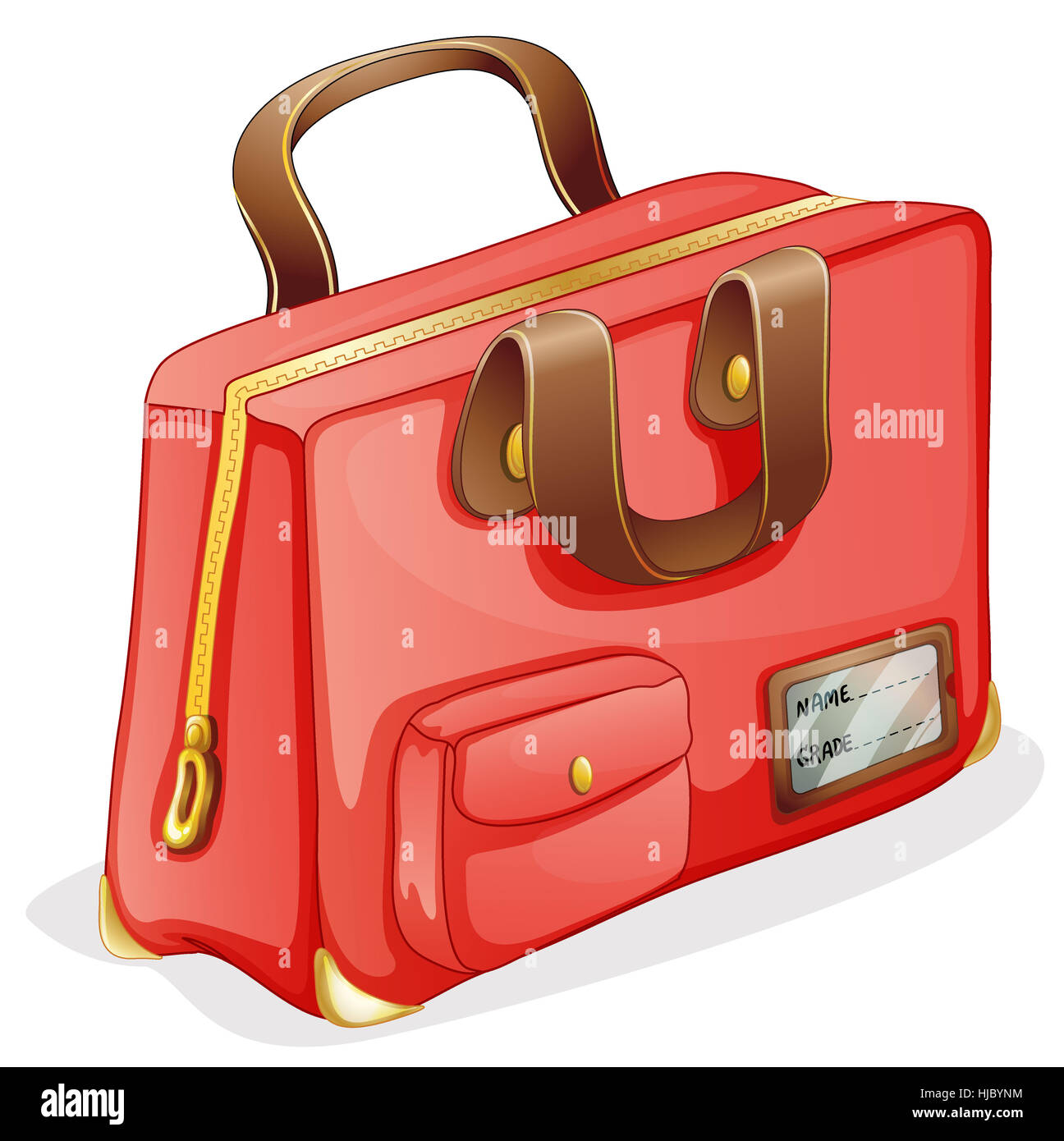 illustration of a red bag on a white background Stock Photo - Alamy