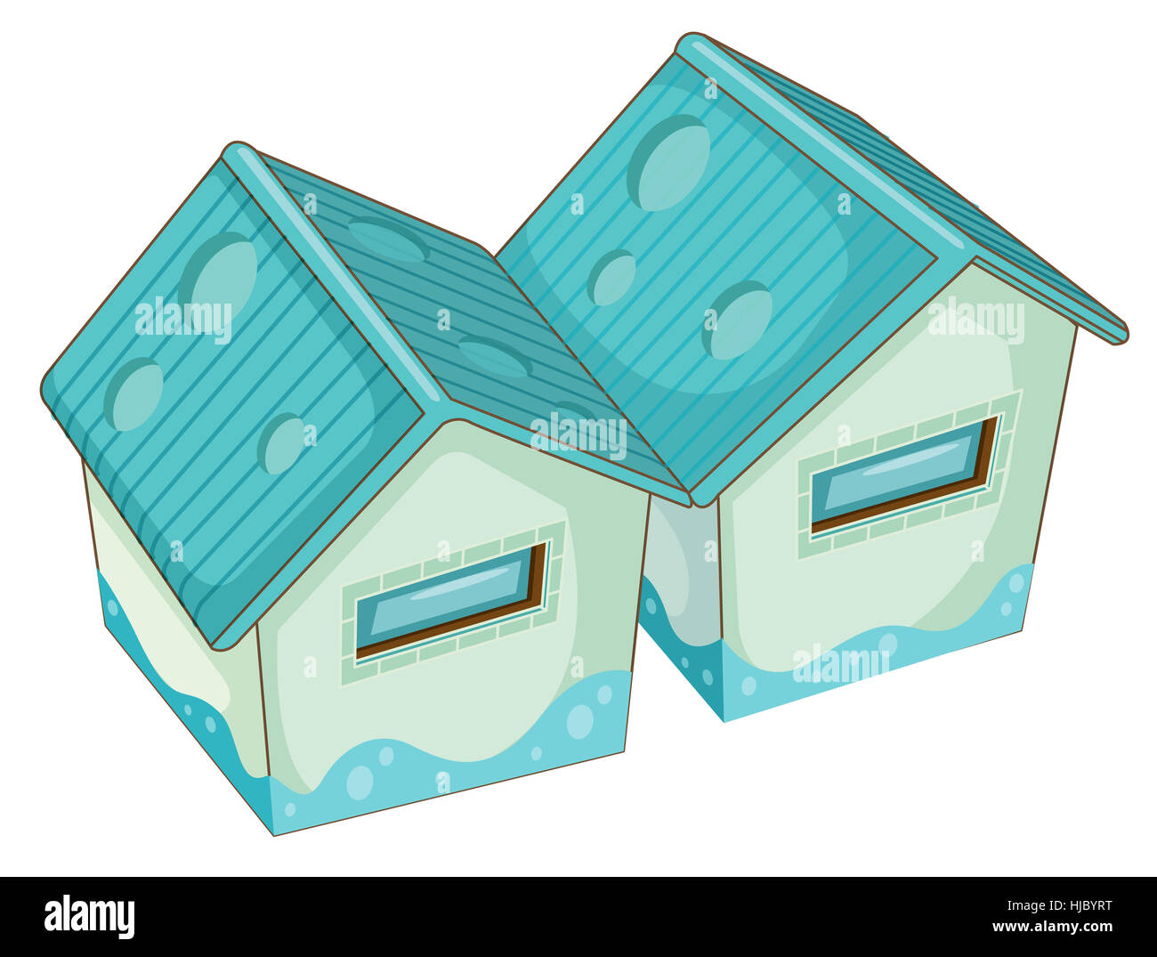 blue, house, building, object, architectural, isolated, colour, model ...