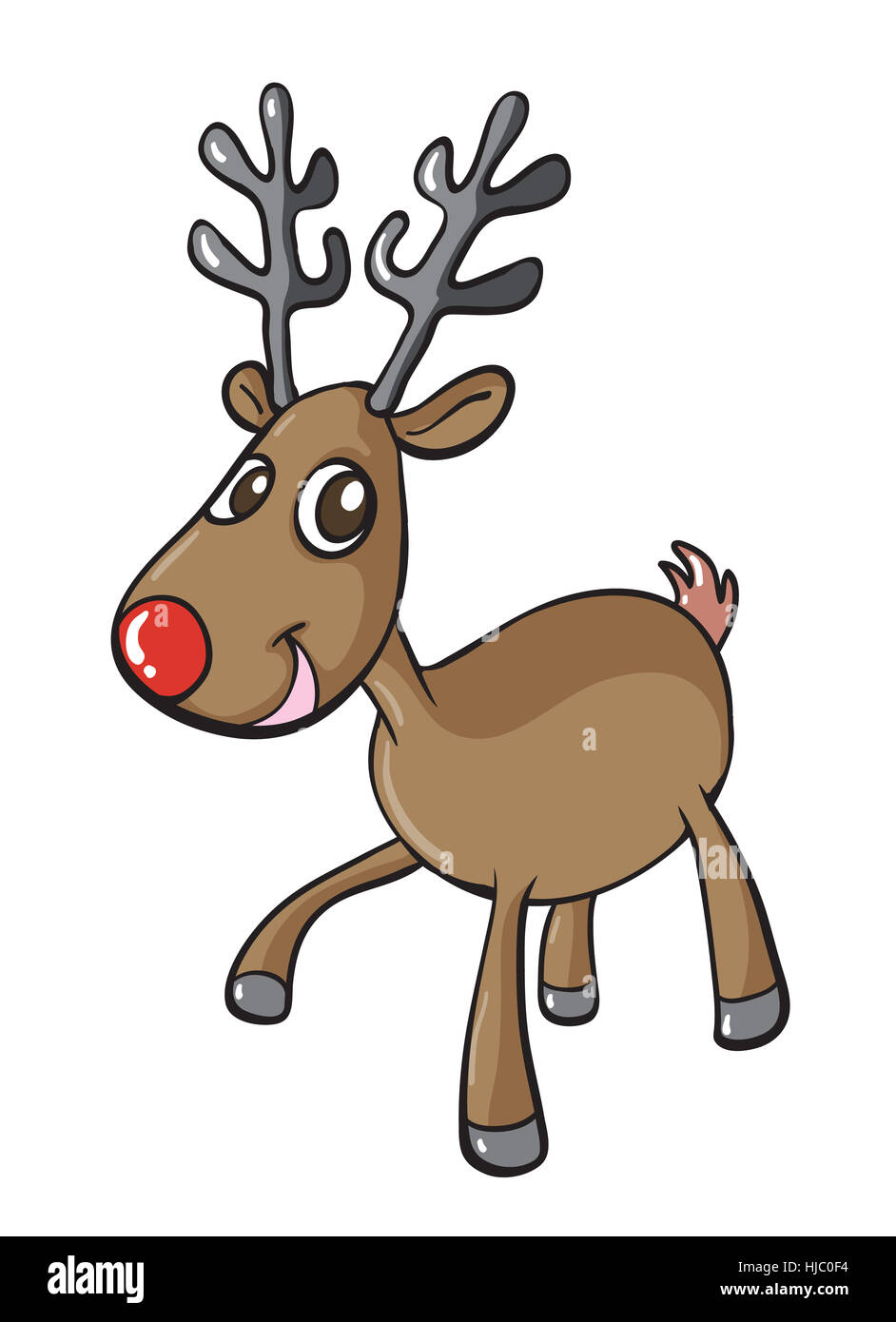 illustration of a reindeer on a white background Stock Photo - Alamy