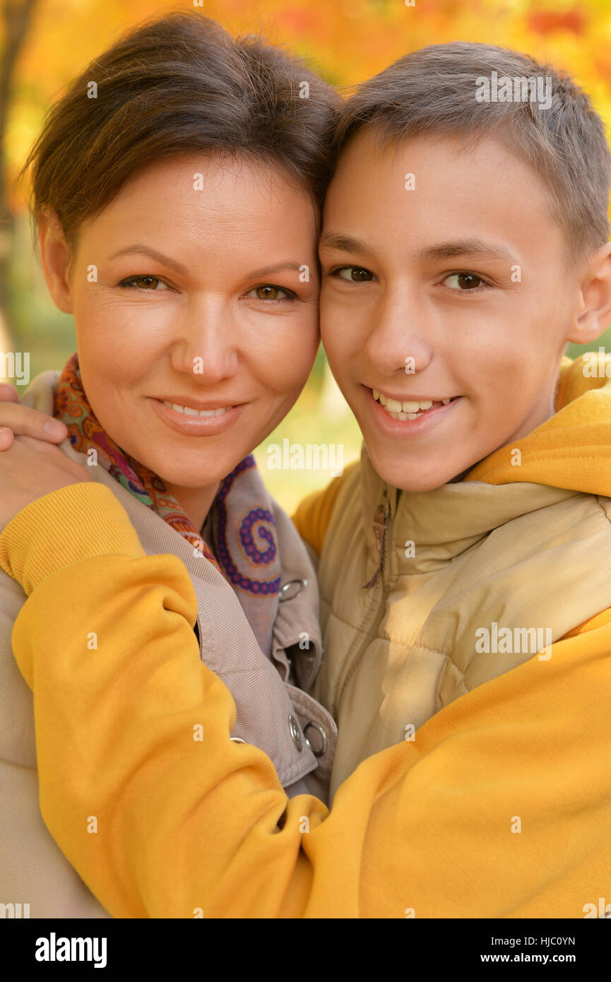 mother and son portrait Stock Photo - Alamy