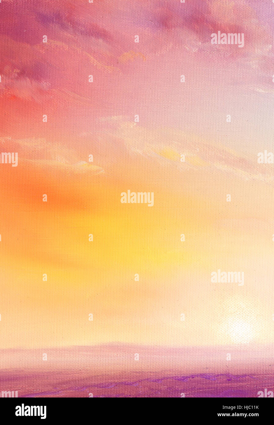 beautiful landscape scenery with golden sky and purple fields at dawn ...