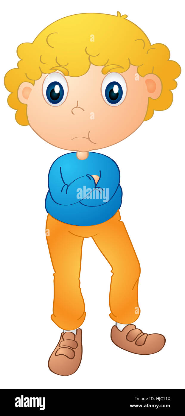 Cartoon Boy Wondering Cut Out Stock Images & Pictures - Alamy