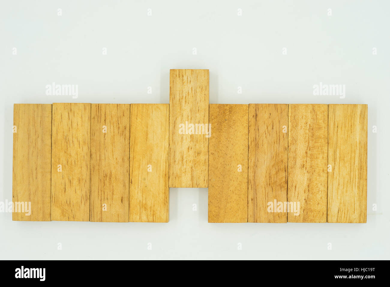 abstract wood block in leader concept on isolate background - can use ...