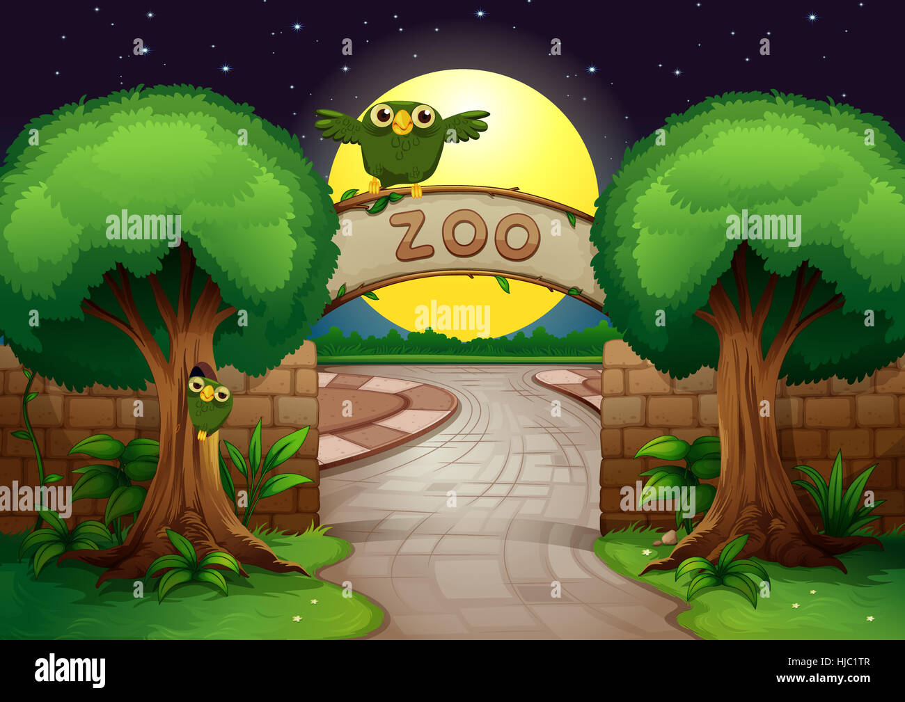 colour, tree, trees, park, graphic, animal, night, nighttime, animals ...