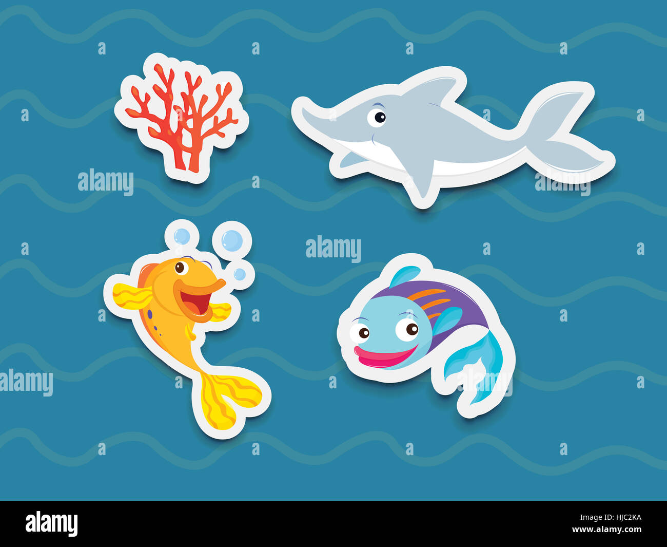 object, animal, waves, clown, dolphin, bubbles, series, creature ...