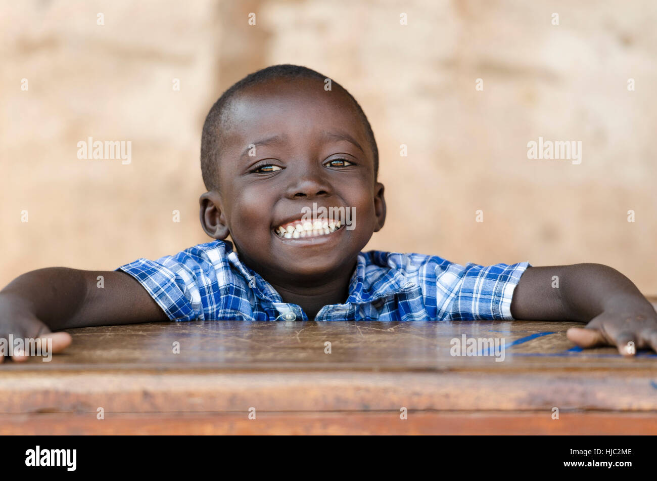 Very Proud Black African Boy Posing Under The Sun Stock Photo - Alamy