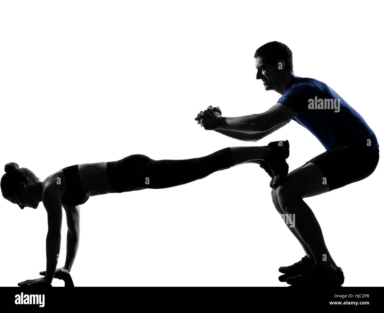 couple woman man exercising workout fitness aerobics posture in ...