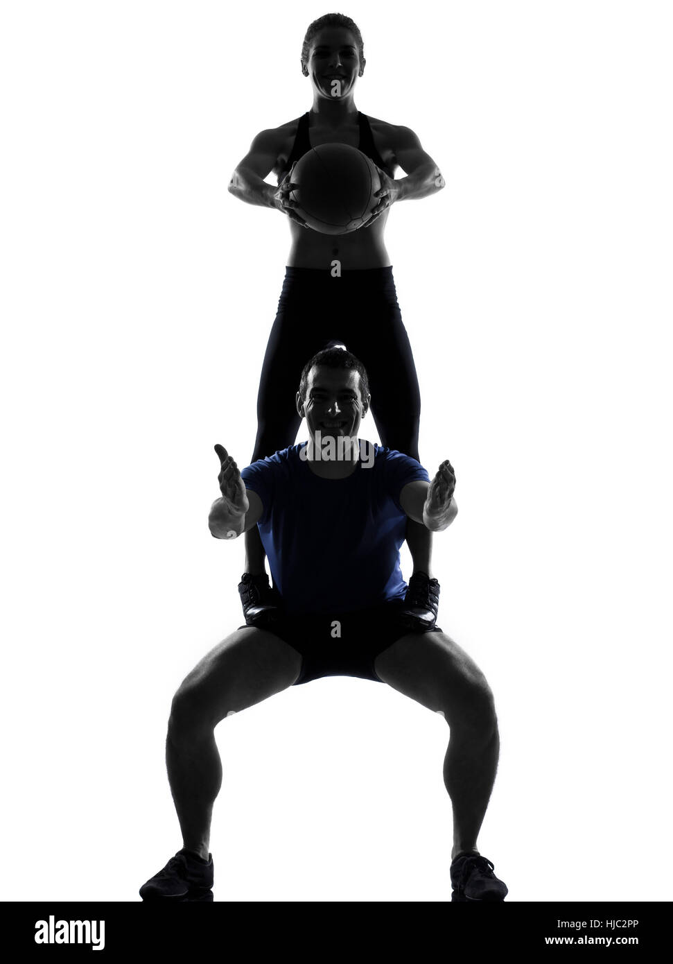 couple woman man exercising workout fitness aerobics posture in ...