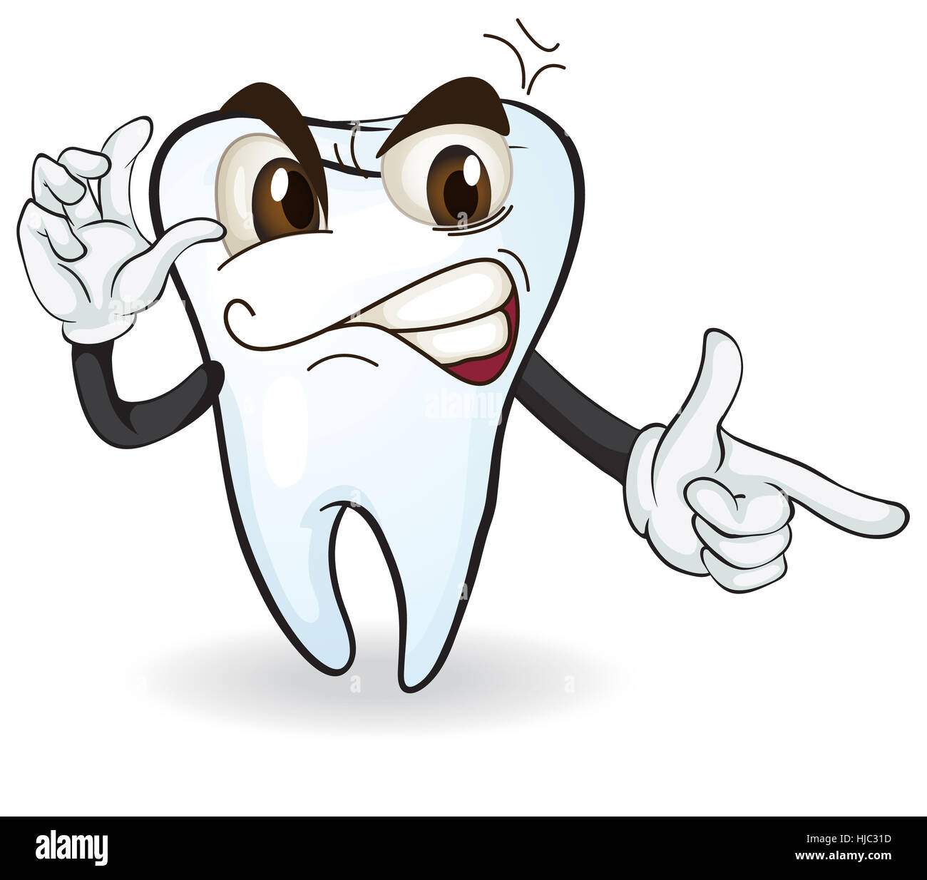 detailed illustration of a tooth on white background Stock Photo - Alamy