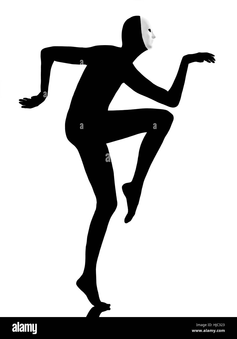 Mime mask silhouette hi-res stock photography and images - Alamy