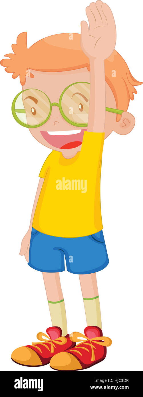 Student raise hand illustration hi-res stock photography and images - Alamy