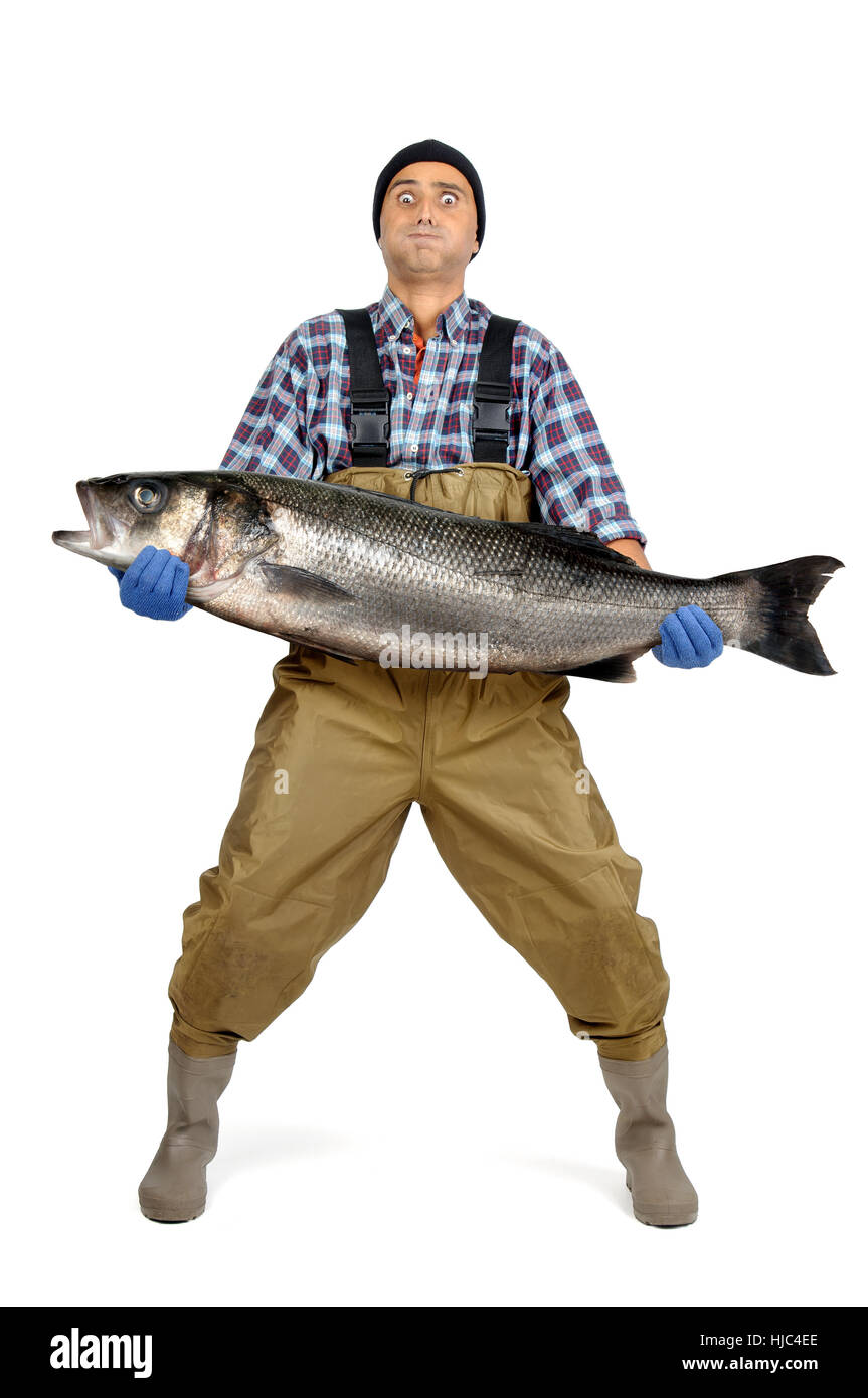 Adult fish fisherman fishing Cut Out Stock Images & Pictures - Alamy