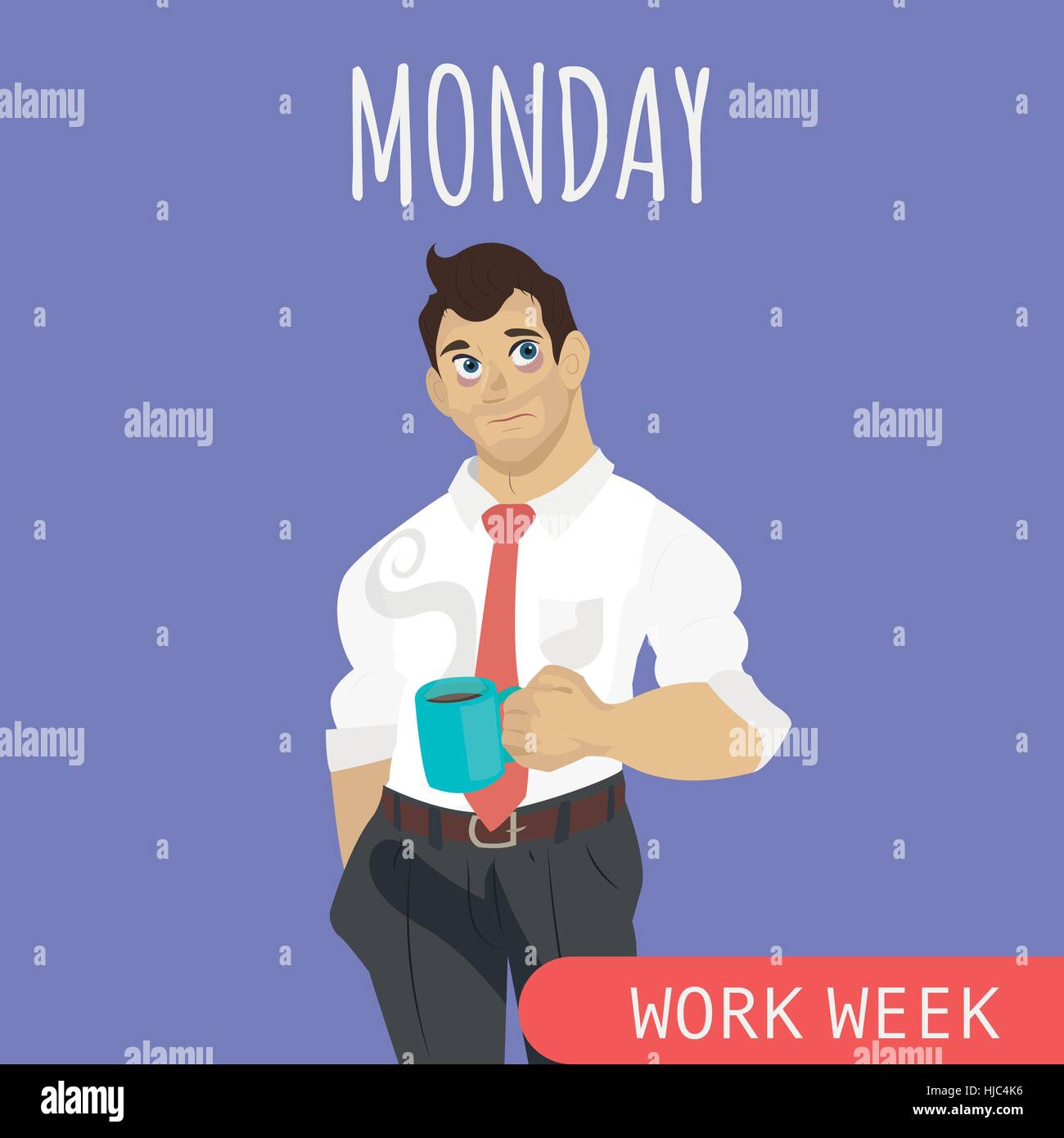 Stressed sleep stress tired Stock Vector Images - Alamy