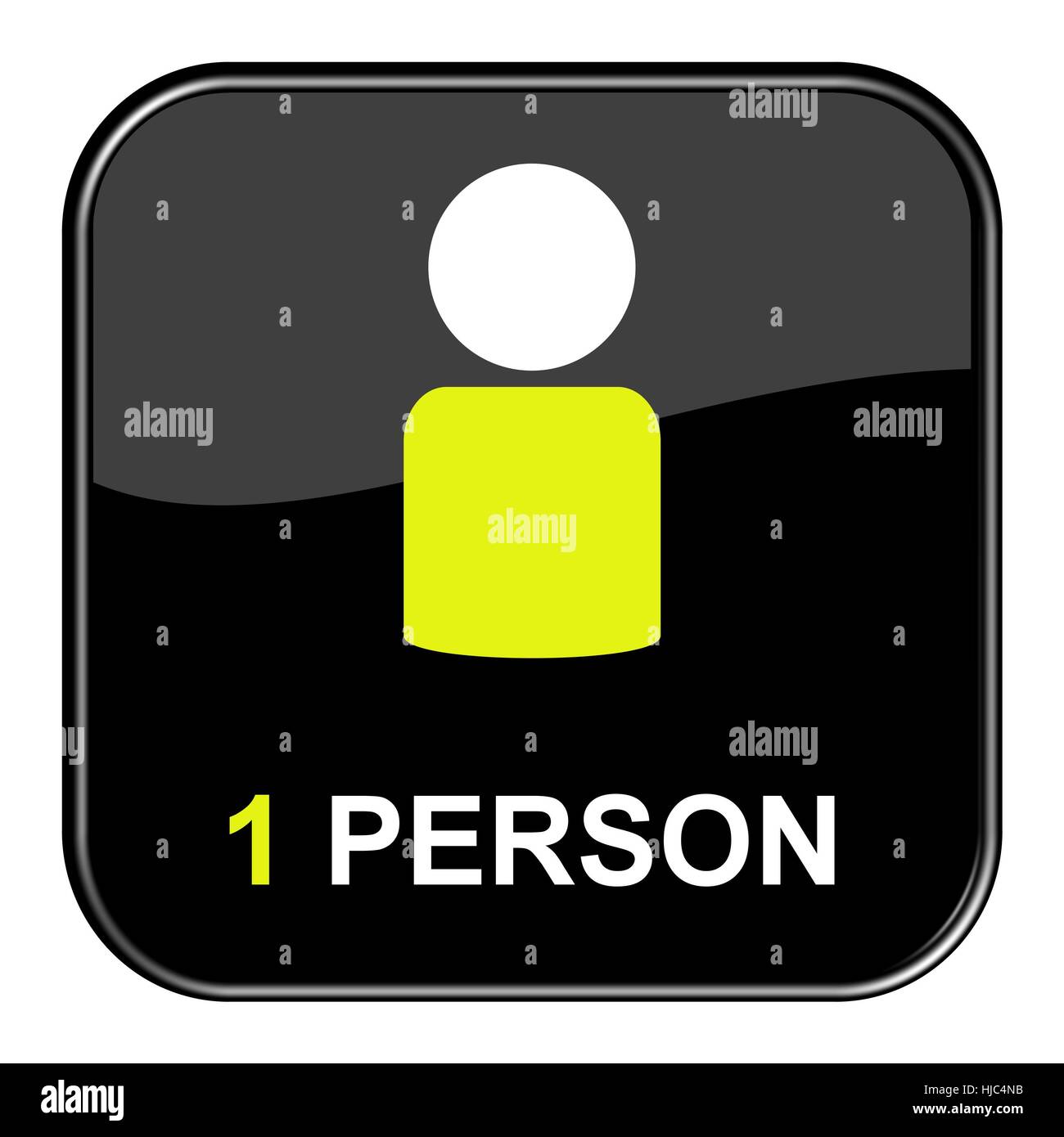 button: 1 person Stock Photo - Alamy