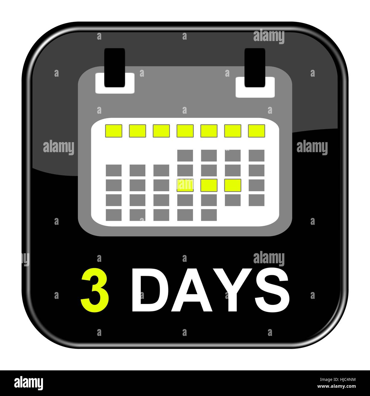Three days go time icon Cut Out Stock Images & Pictures - Alamy