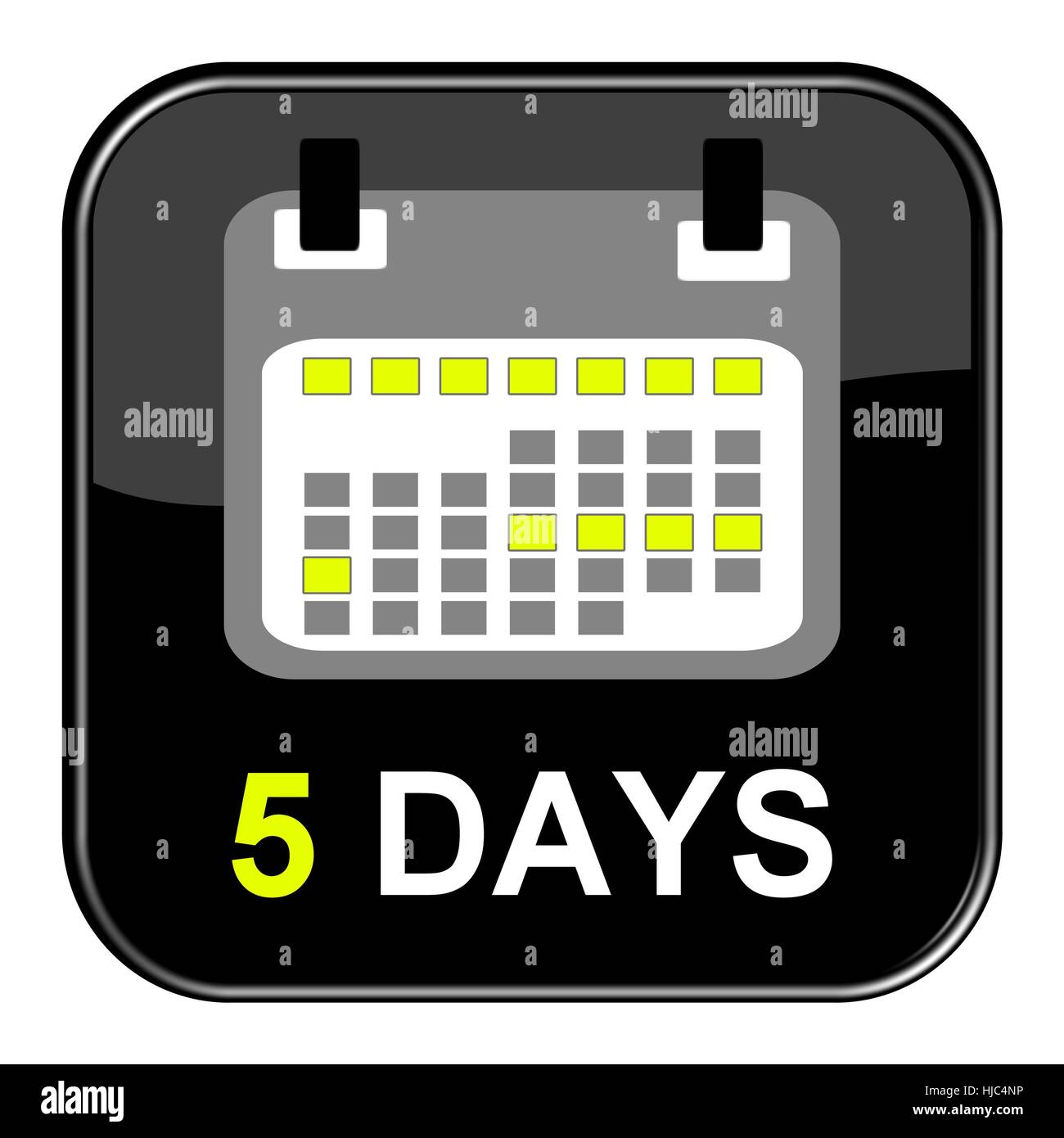 button: 5 days Stock Photo - Alamy