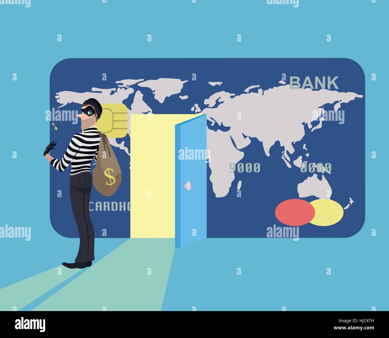 Hacker steal money from Stock Vector Images - Alamy