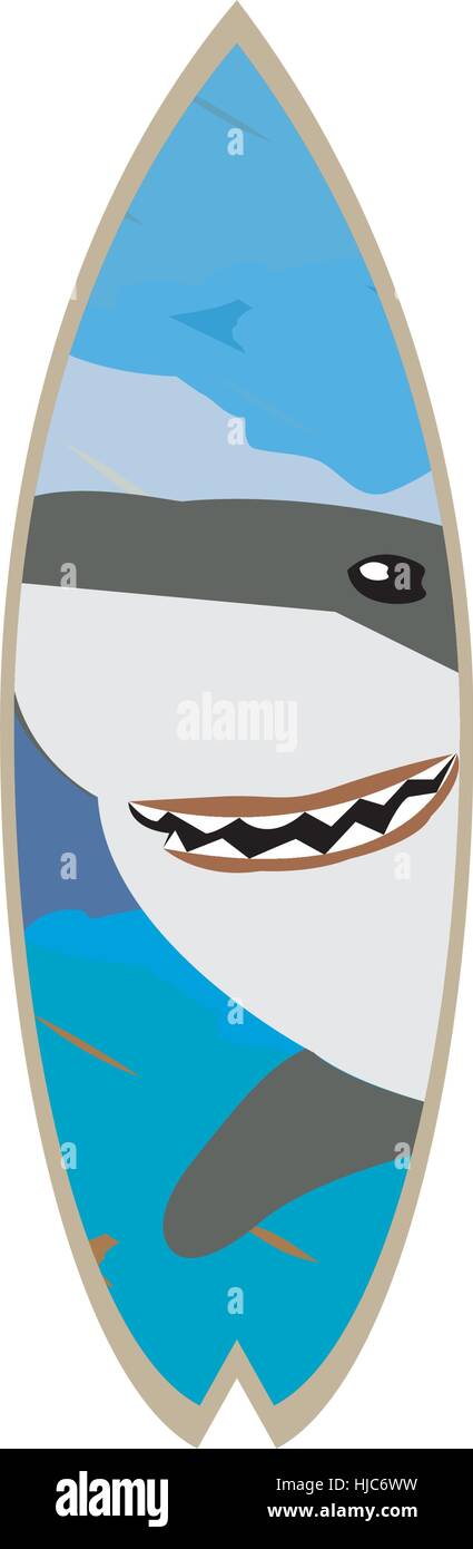 Shark surfboard Stock Vector Images - Alamy