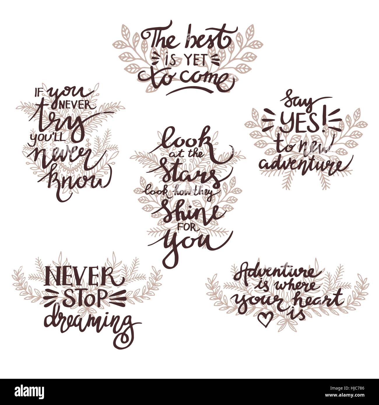 lettering. positive quotes Stock Vector Image & Art - Alamy