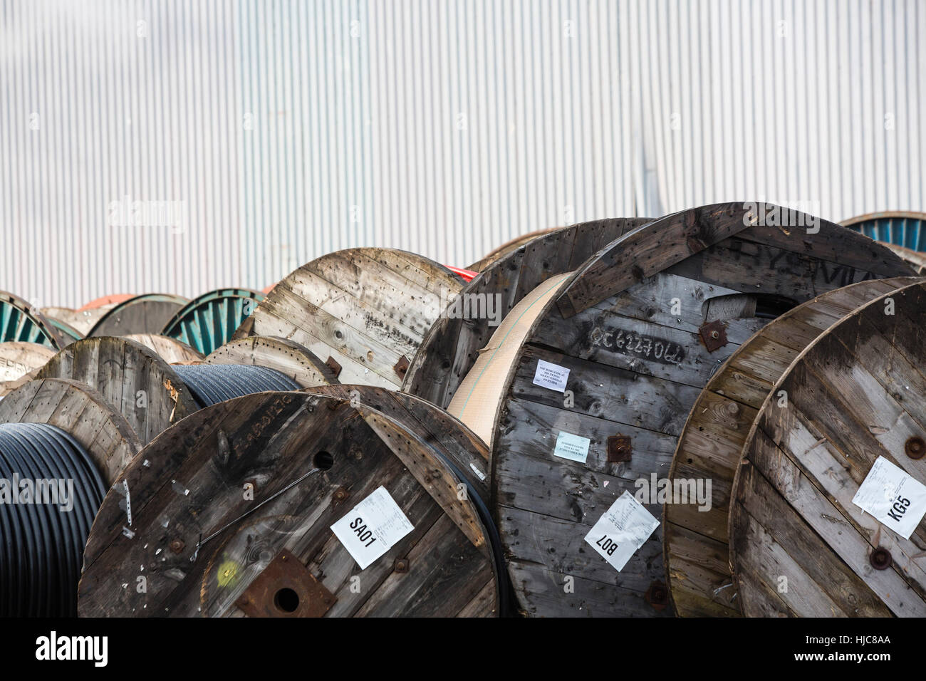 Cable Drums High Resolution Stock Photography and Images - Alamy
