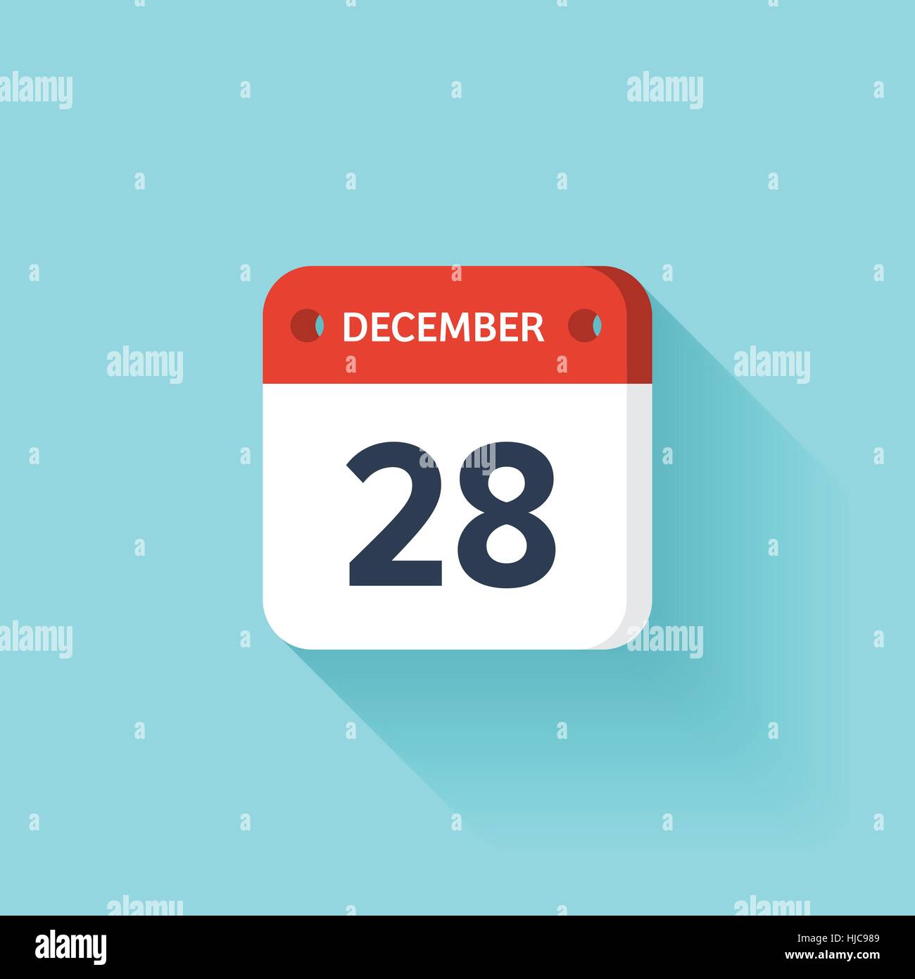 December 28. Isometric Calendar Icon With Shadow.Vector Illustration ...